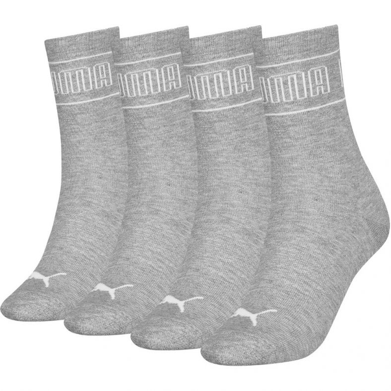 Puma Womens Promo 4 Pack Sporty Crew Socks Outdoor Look